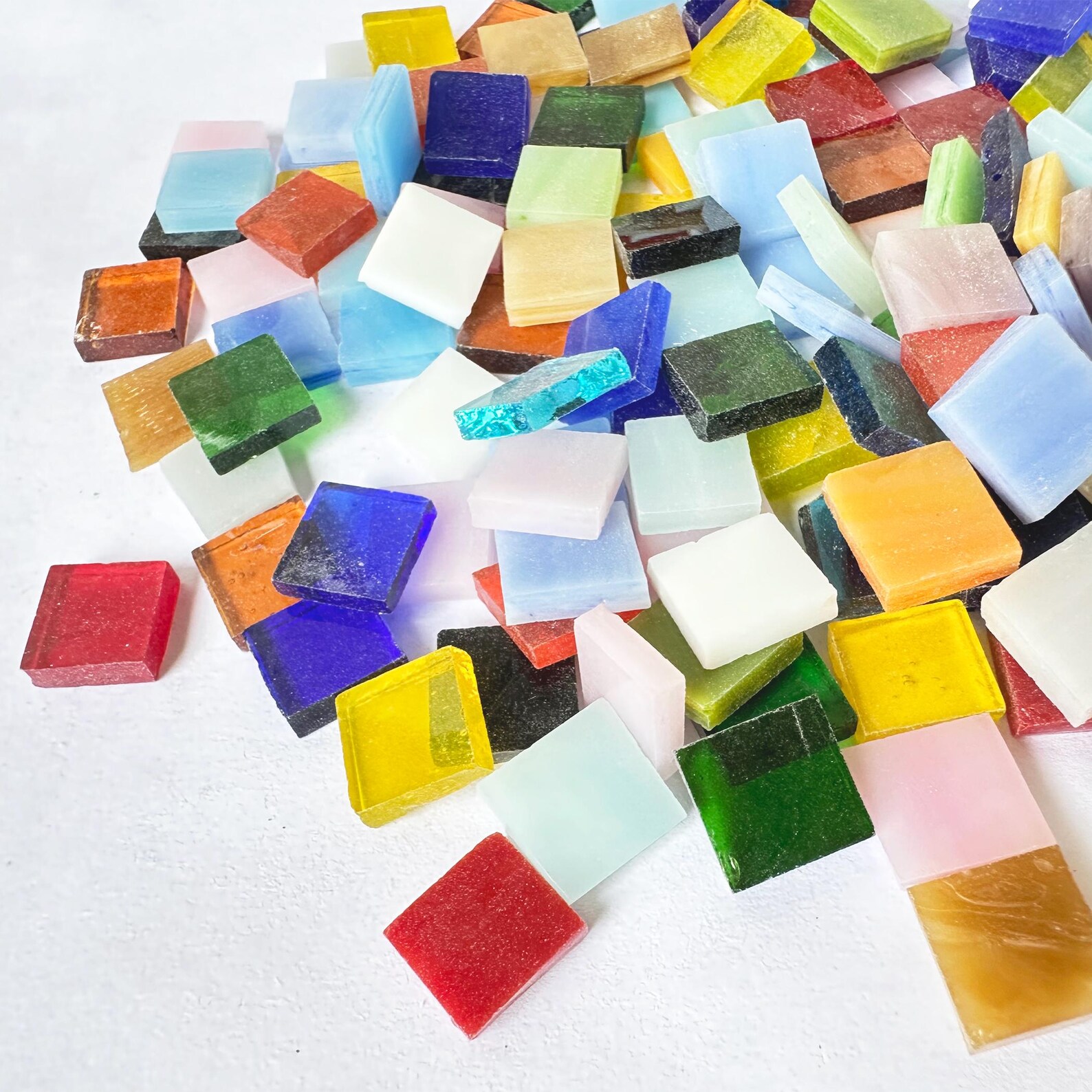 130 Pcs Square Glass Tiles, Ottoman Tiles, Ottoman Mosaic Tiles, Square ...