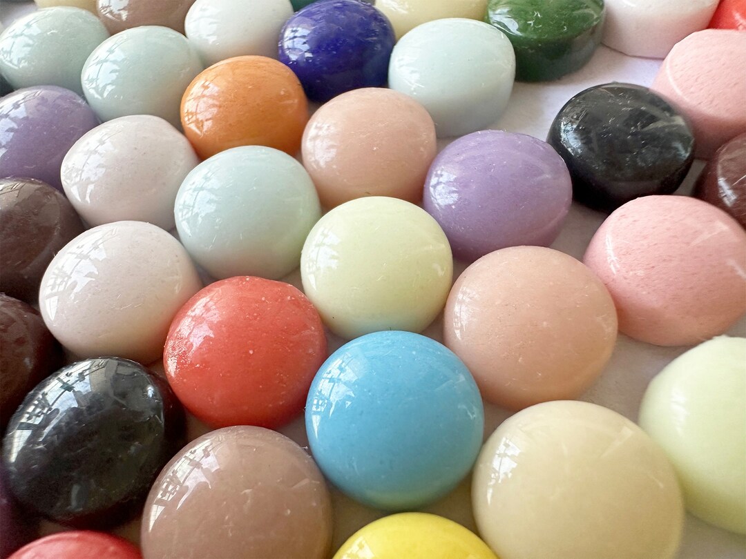 120 Round Mosaic Tiles, 27 Color for Choose. Round Glass Tiles, Turkish ...