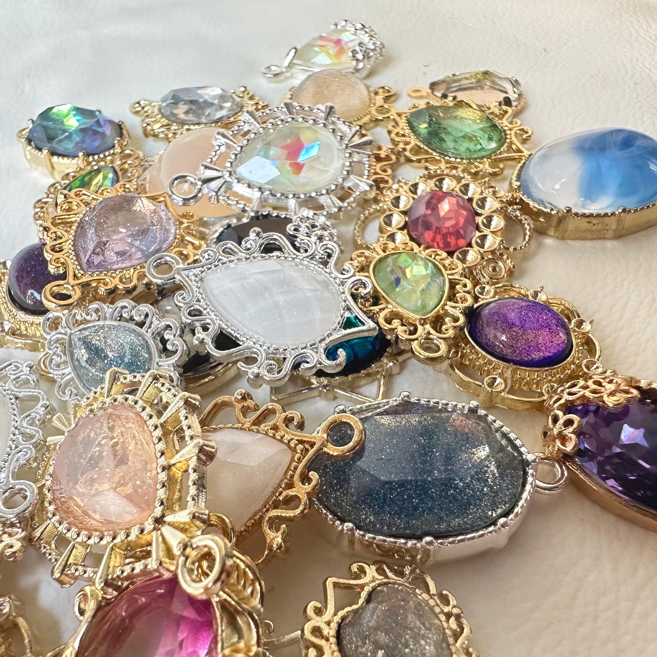 1-50 Pcs Wholesale Mixed Gemstone Pendant. Randomly Mixed Crystal ...