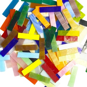 35 Pcs Rectangular Glass Tiles, 36 Color for Choose.colorful Mosaic ...