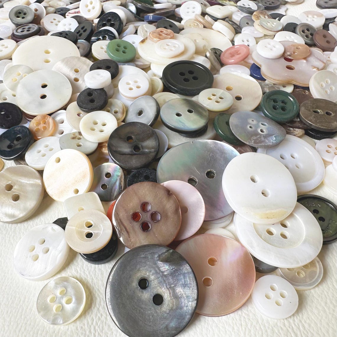 100-500 Pcswholse Sale Real Mother of Pearl Natural Shell Buttons. Bulk ...