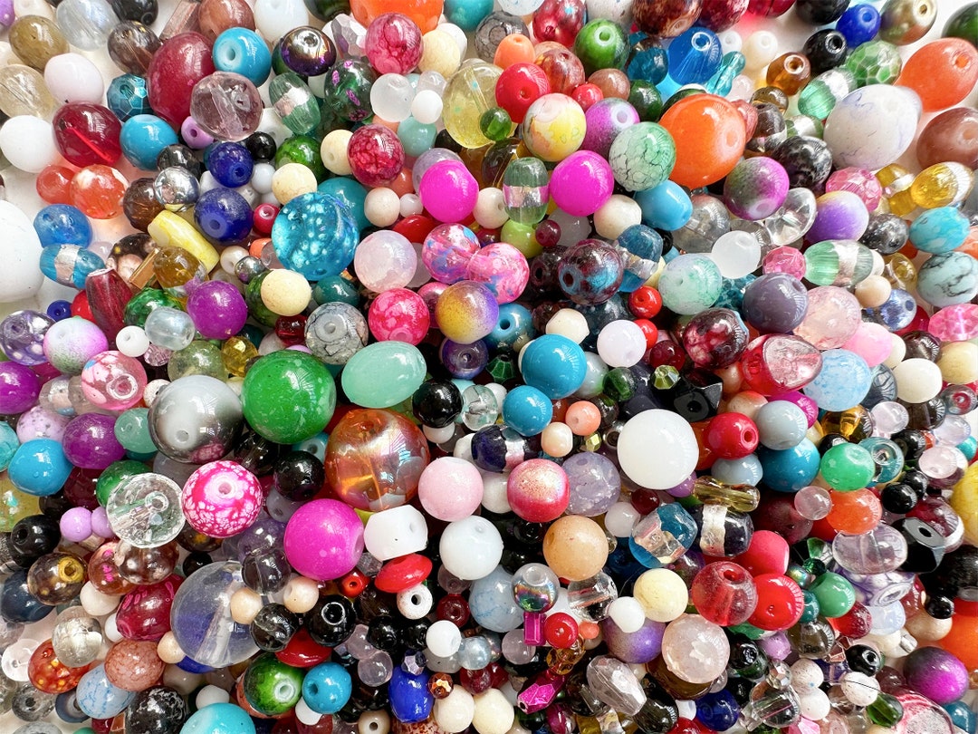 500-1000 Pcs Assorted Crystal Mixture Beads. 3mm-12mm Jesse James Glass ...