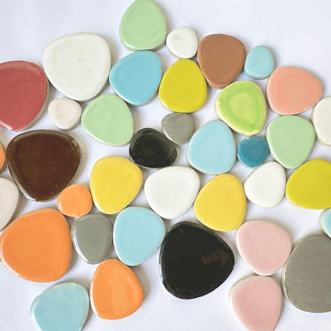 250g Pebbles Ceramic Mosaic Tiles. 16 Color for Choose.glaze Mosaic ...