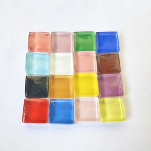 200 Pcs Crystal Glass Square Mosaic Tiles. 40 Color for Choose.mosaic ...