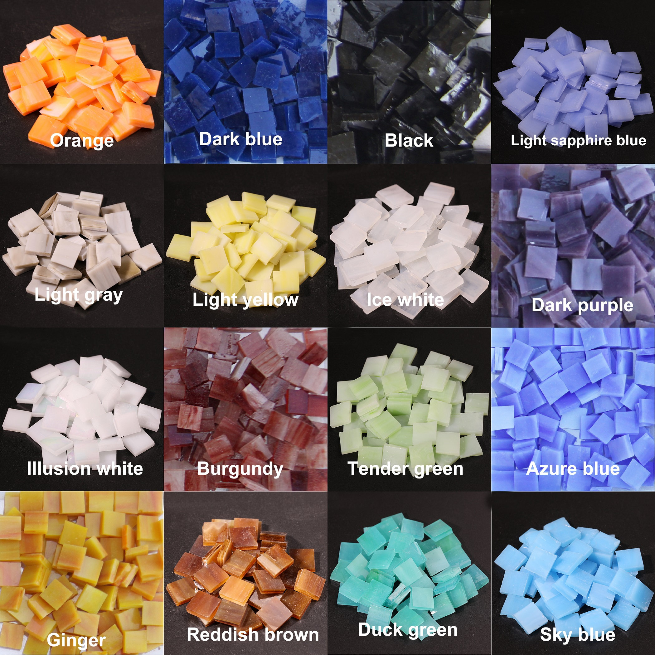 130 Pcs Square Glass Tiles, Ottoman Tiles, Ottoman Mosaic Tiles, Square ...