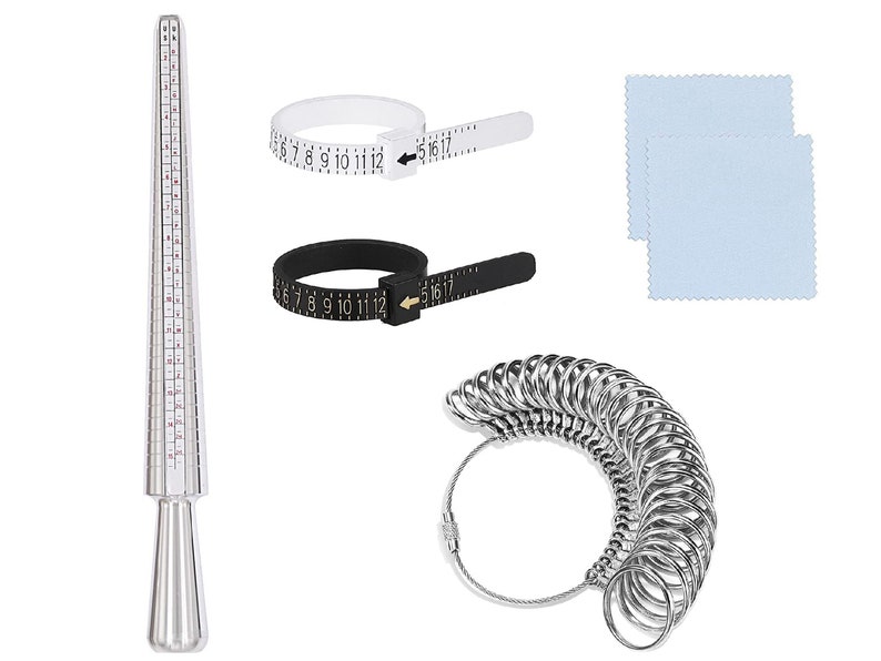 Stainless Steel Ring Sizer Set Ring Sizer Mandrel Measuring - Etsy