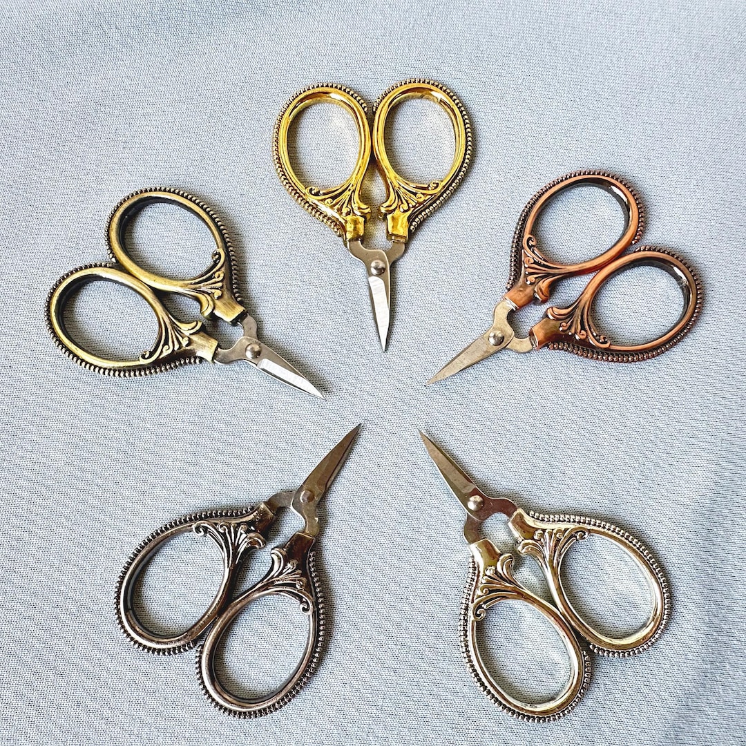 Mini Embroidery Scissors, 4 Colors Available. Small Vintage Scissors ...