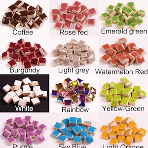 200pcs Square Ceramic Mosaic Tiles. 32 Color for Choose.colorful ...