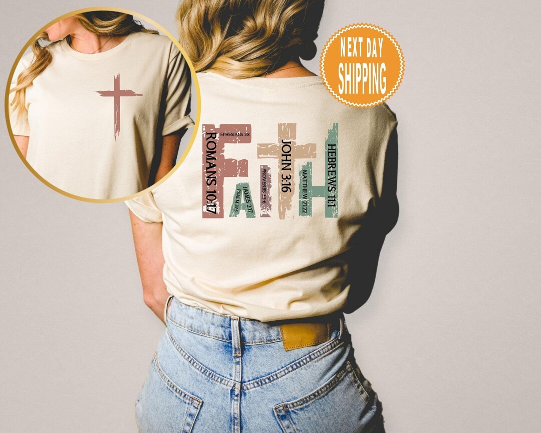 Retro Christian T-shirt: Bible Verse Faith Cross Tee - Etsy