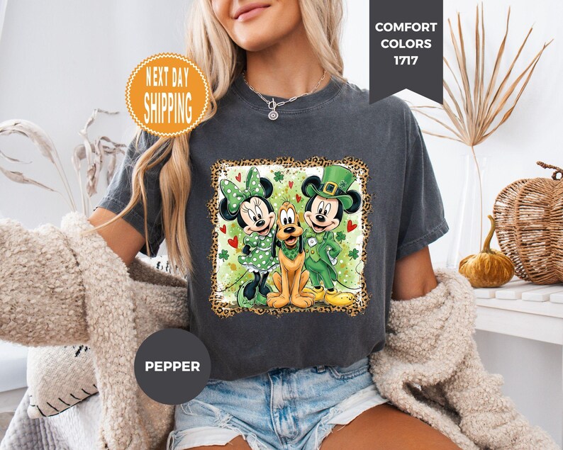 Comfort Colors® Disney St. Patrick Day Shirt, Mickey and Friends T ...