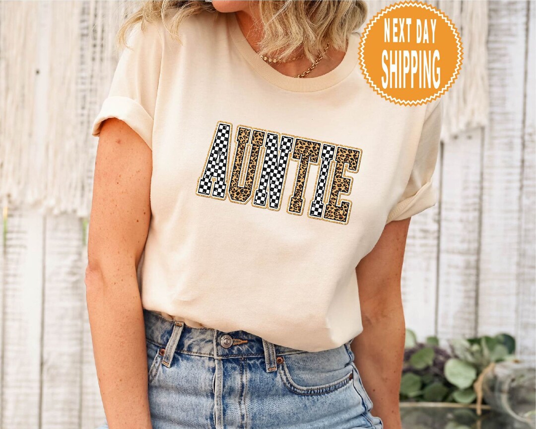 Auntie Leopard Shirt, Stylish Gift for Auntie, Gift for Her, Mothers ...