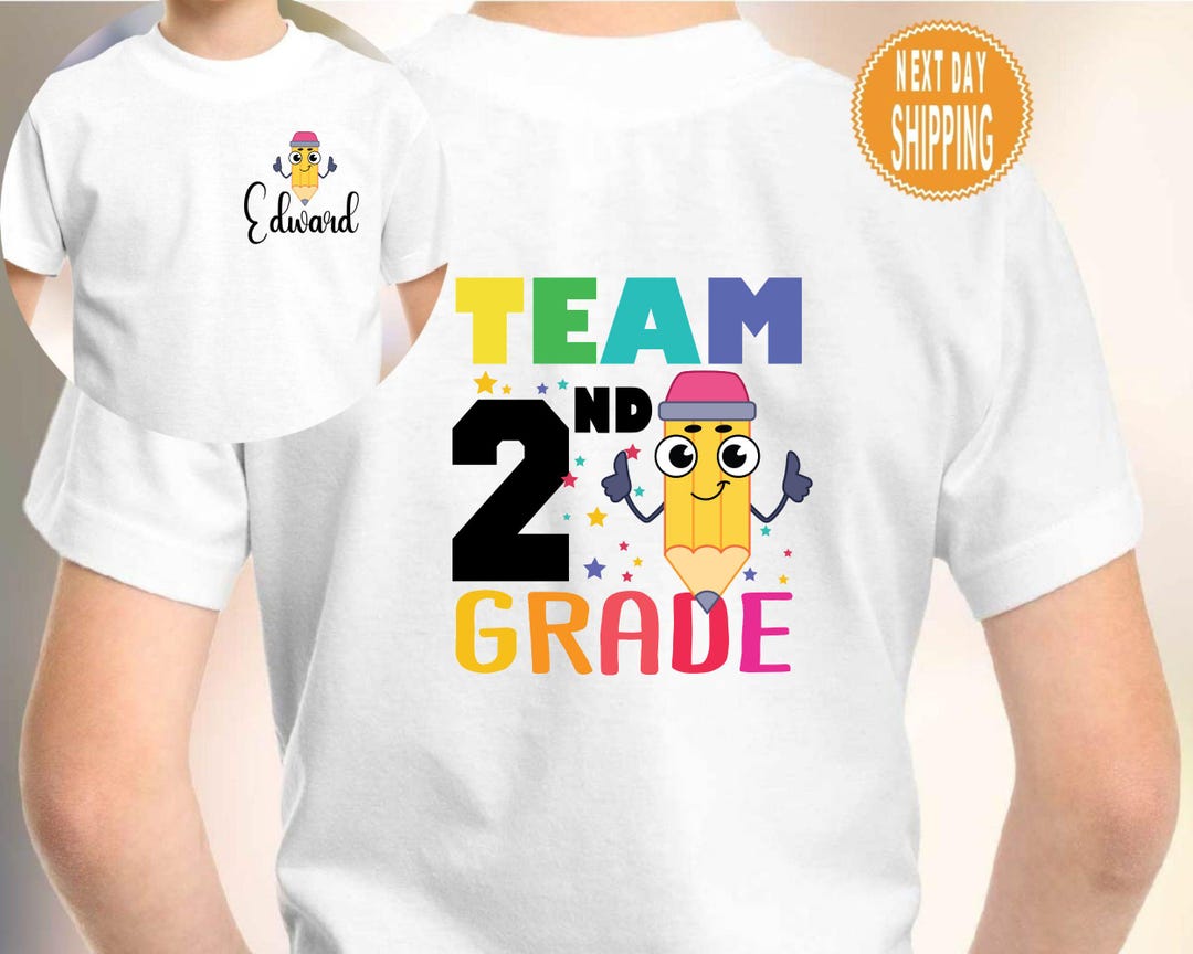 Second Grade Kids Shirt Personalized, Custom Funny Second Grade Teacher ...