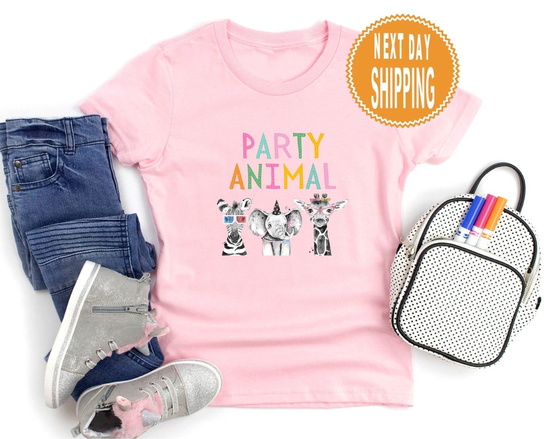 Party Animal Birthday Shirt: Zoo Animals, Infant Toddler Youth Kids - Etsy