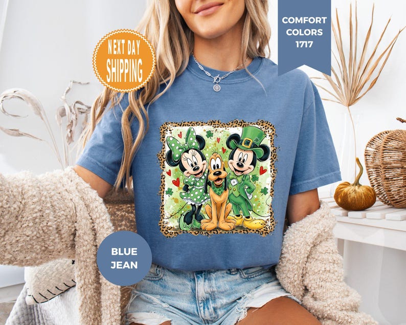 Comfort Colors® Disney St. Patrick Day Shirt, Mickey and Friends T ...