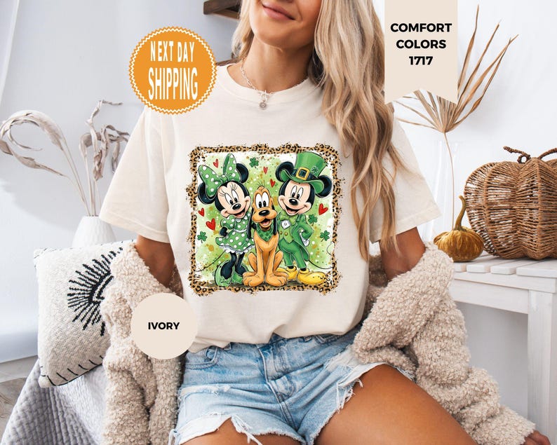 Comfort Colors® Disney St. Patrick Day Shirt, Mickey and Friends T ...