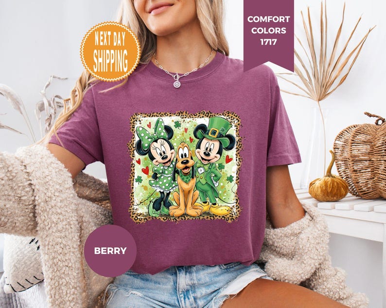 Comfort Colors® Disney St. Patrick Day Shirt, Mickey and Friends T ...