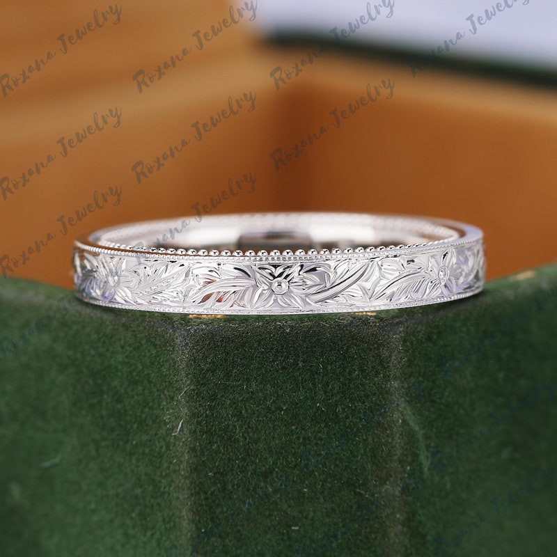 Gold Rings Leaf Pattern - Etsy