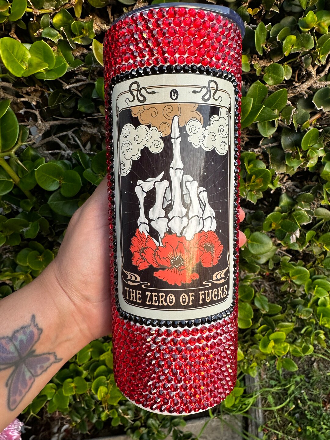 No F Given Rhinestone Tumbler - Etsy