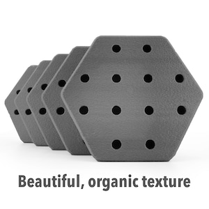 Hexagon Pegboard Tiles 4.5"x4" Each, Pack of 5, Normal-sized Pegboard ...