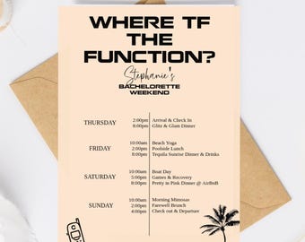 Drake Themed Bachelorette Party Itinerary, Bachelorette Itinerary ...