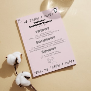 Drake Bachelorette Party Itinerary, Editable Invitation (digital) - Etsy