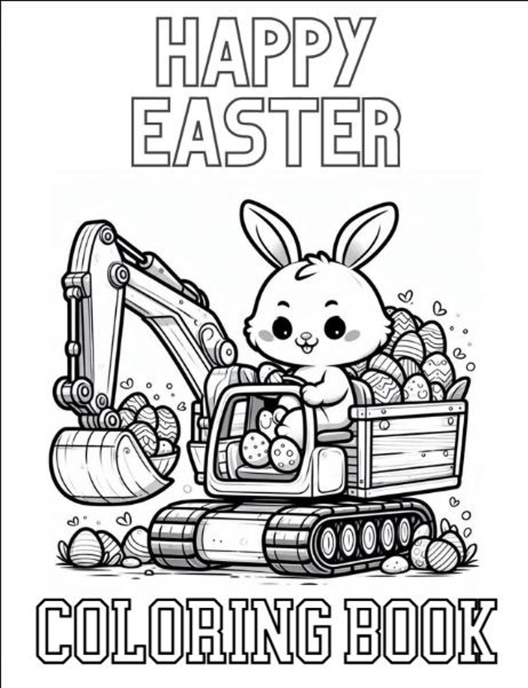 HAPPY EASTER Coloring Book – Printable PDF Bundle - Etsy