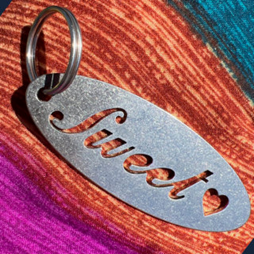 Quality Laser Cut Stainless Steel Key Ring: Sweet Heart Design Lovers ...