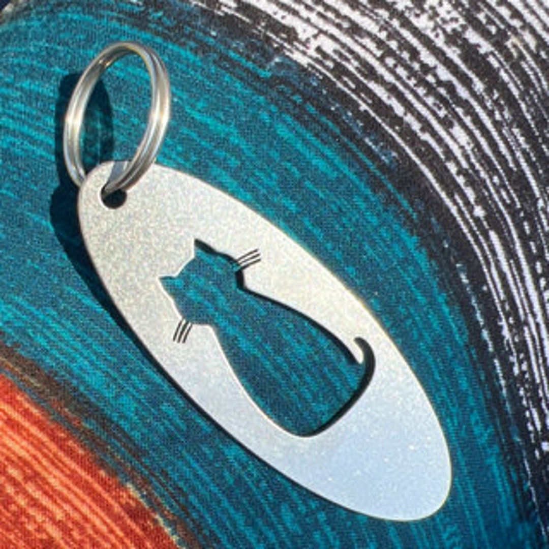 Quality Laser Cut Stainless Steel Key Ring Cat Design Key Ring Gift for ...