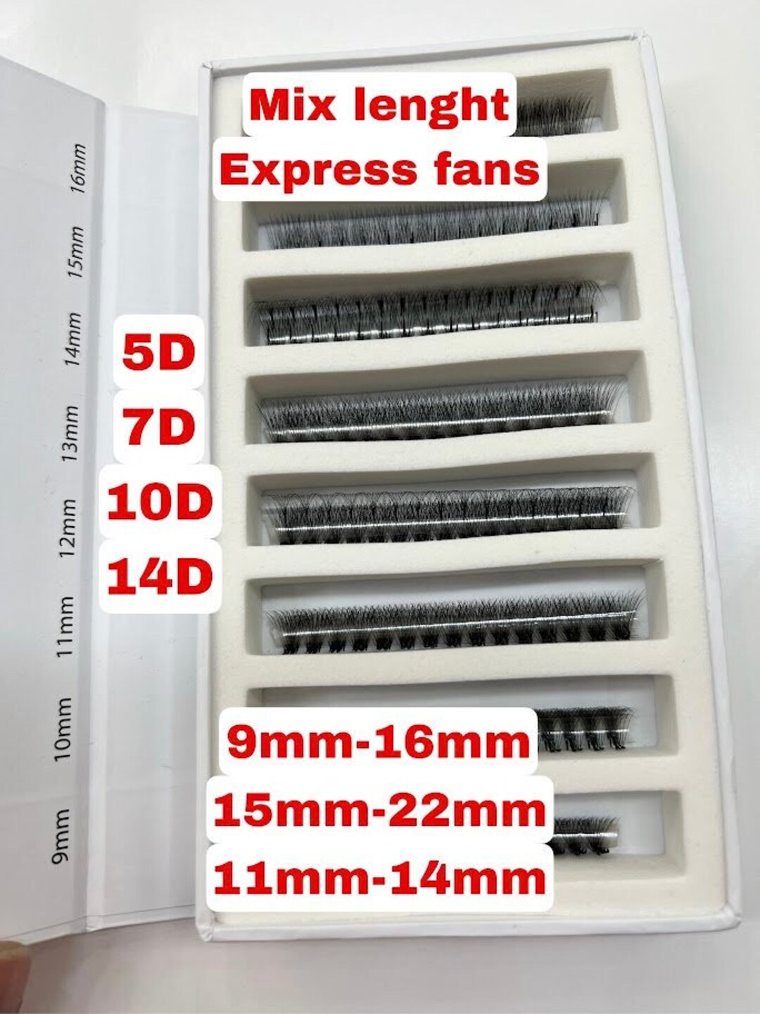 Express Fans Mix Lenght Premade Fans Lenght 8mm-16mm , 15-22mm Promade ...