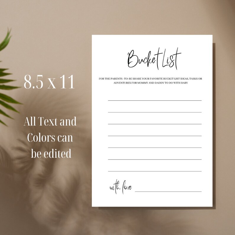 Baby Bucket List, Modern Baby Shower Games, Baby Trivia, Baby Shower ...