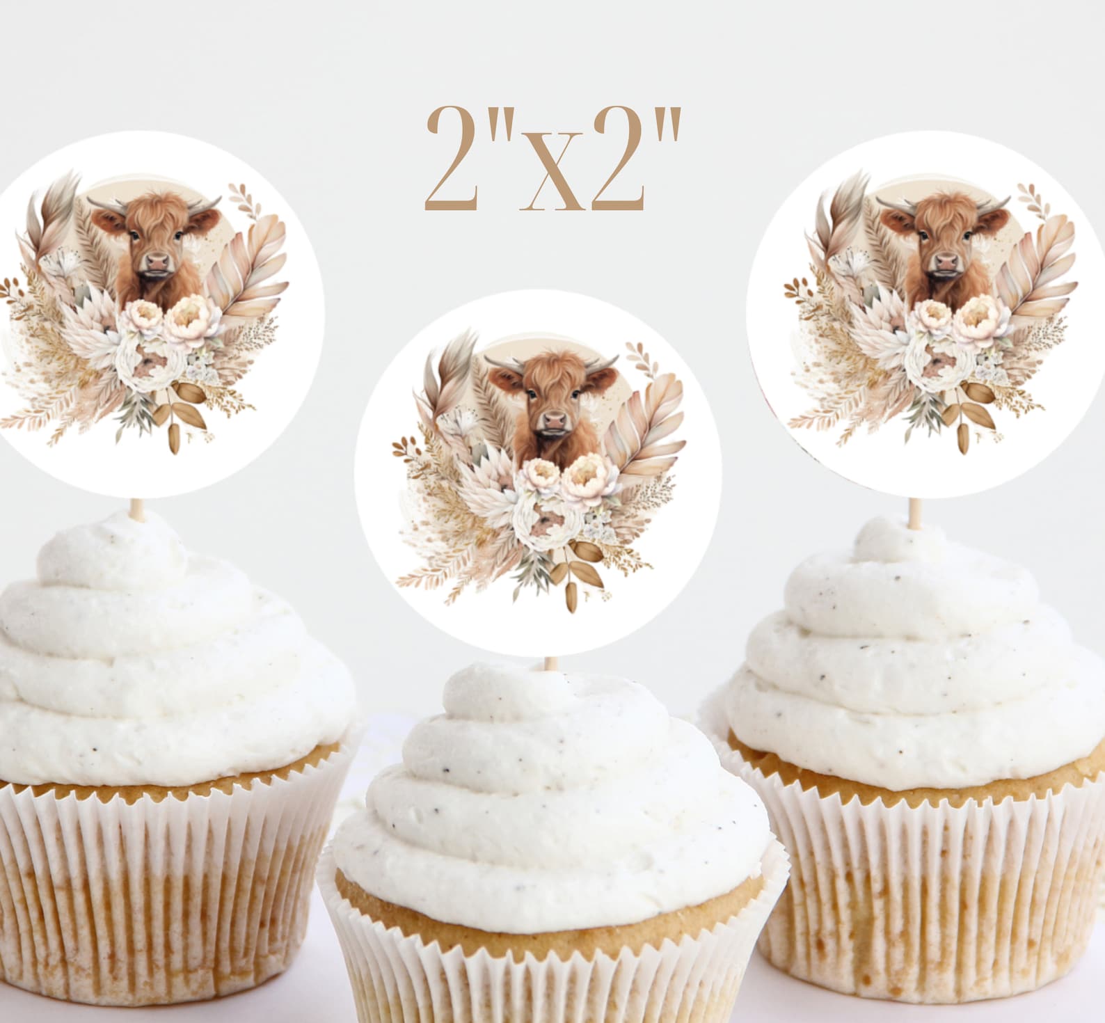 Highlander Cow Baby Shower Bundle, Highland Cow Baby Shower Sign, Boho ...