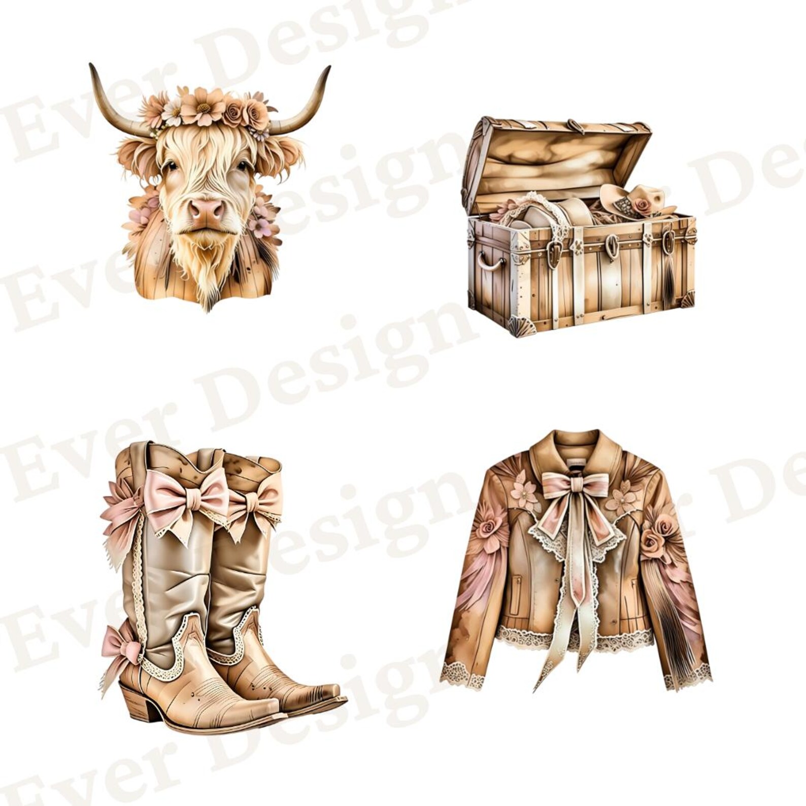 Vintage Cowgirl Clipart, Western Theme Graphics, Retro Cowgirl ...