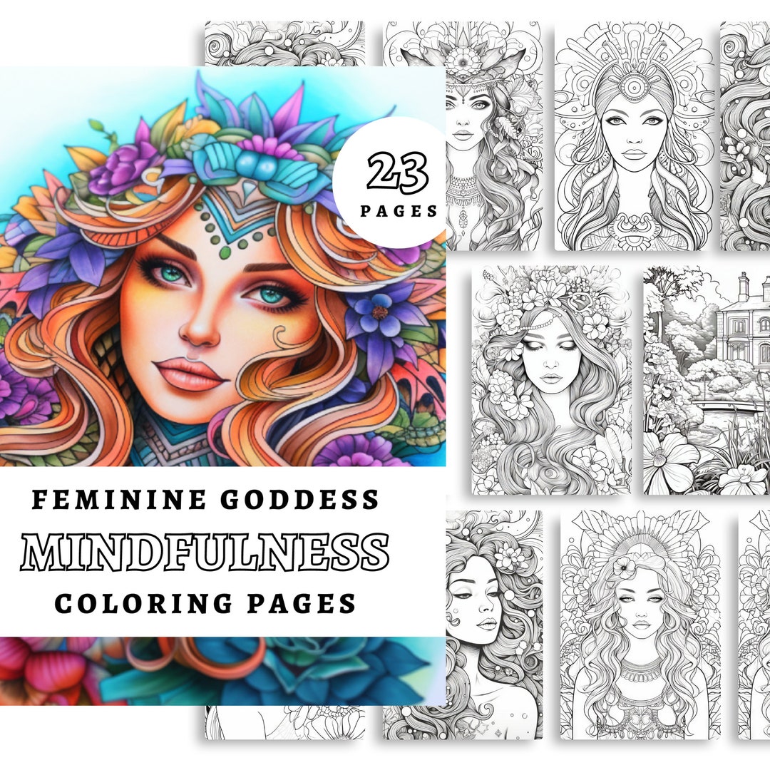 Coloring Pages Divine Feminine, Goddess Coloring Pages for Adults ...