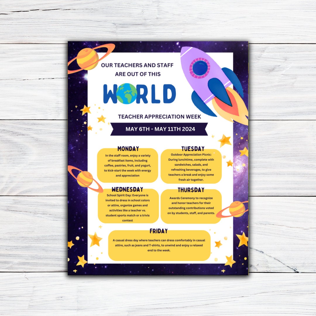 Out of This World Teacher Appreciation, Teacher Appreciation Space ...