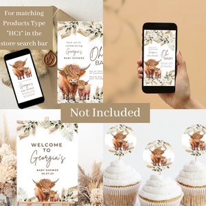Highland Cow Baby Shower Welcome Sign,highland Cow Baby Shower Signs ...