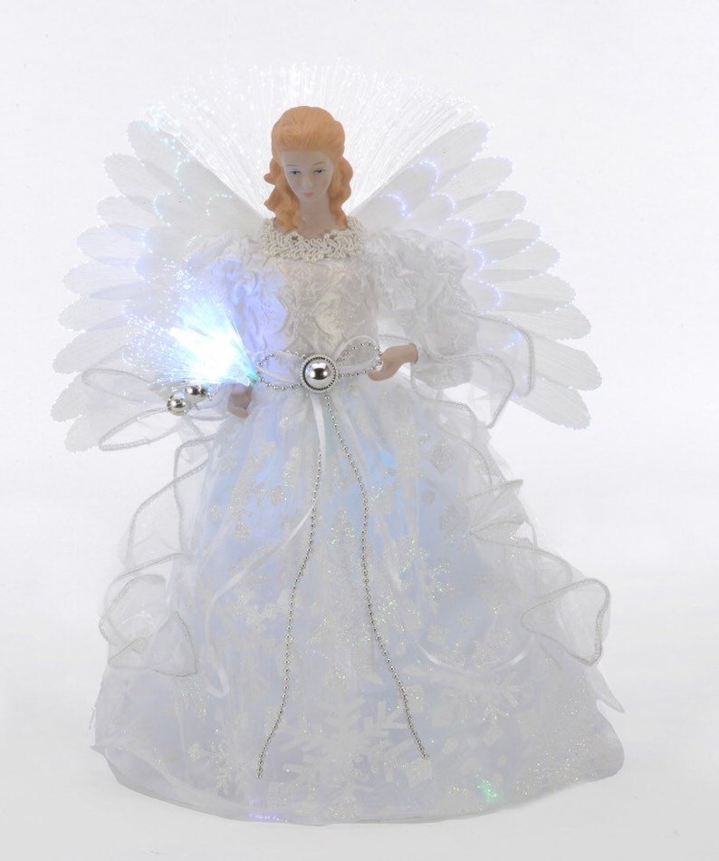 LED Angel Fiber Optic Tree Topper - Etsy