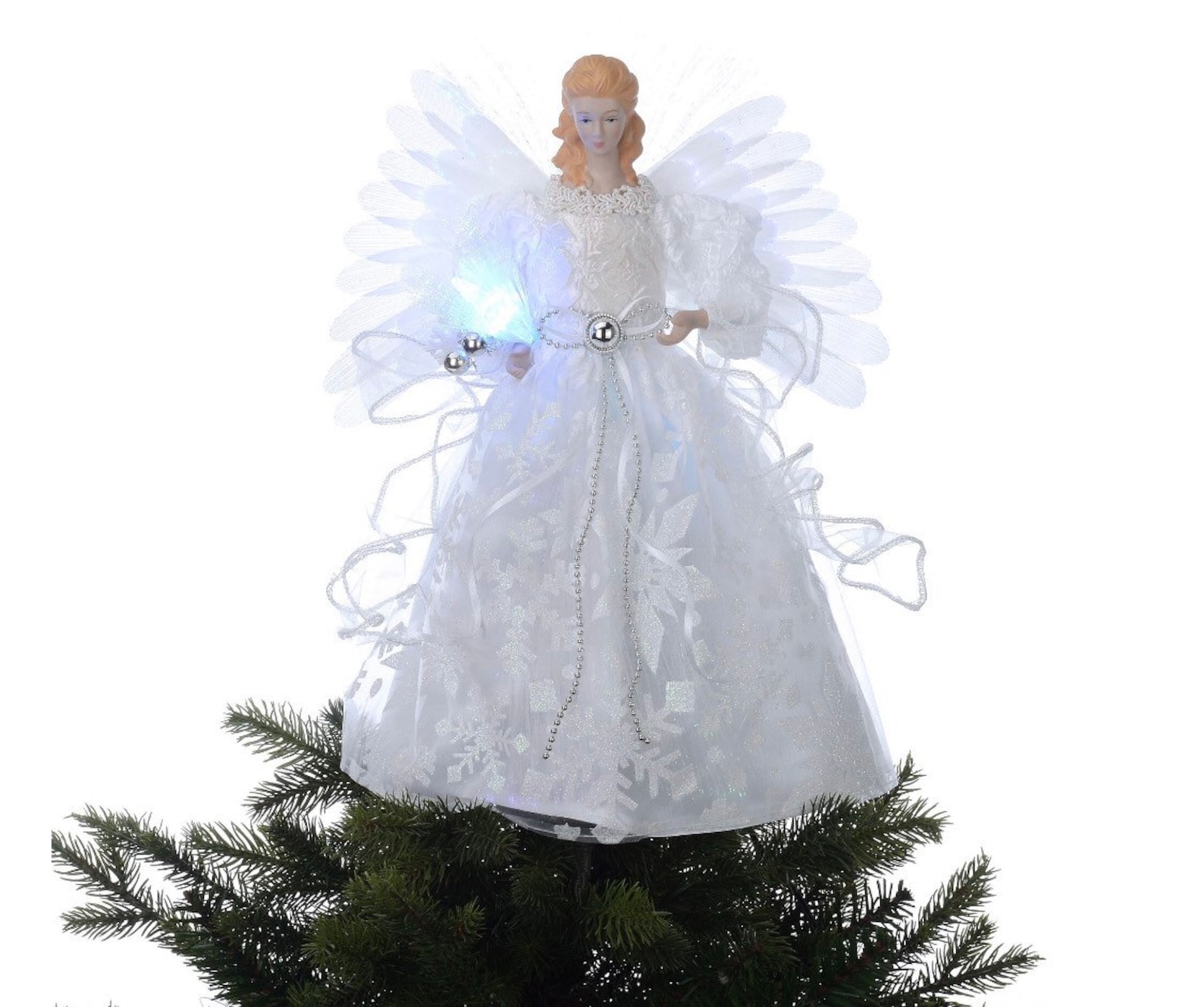LED Angel Fiber Optic Tree Topper - Etsy