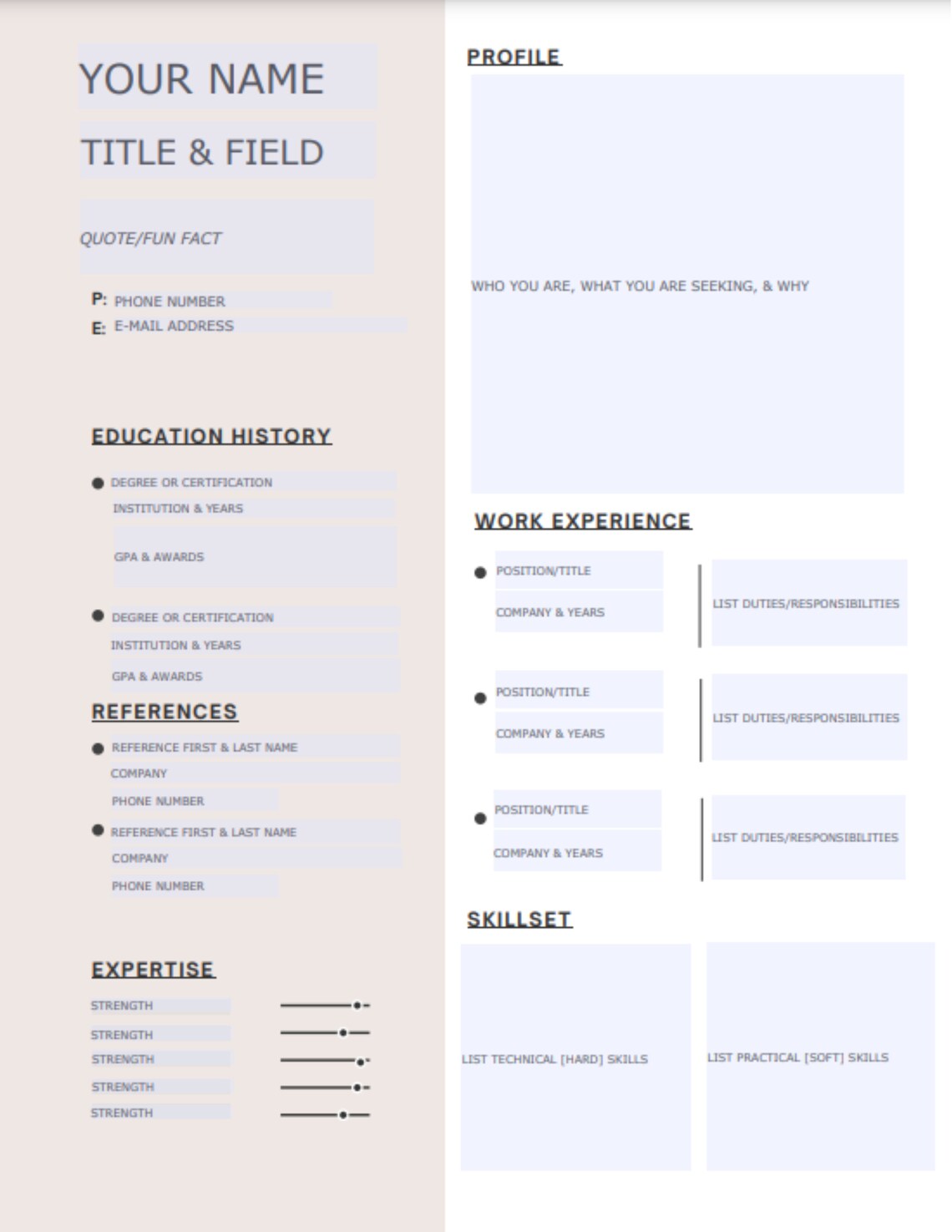 Vinyard Resume Template - Etsy
