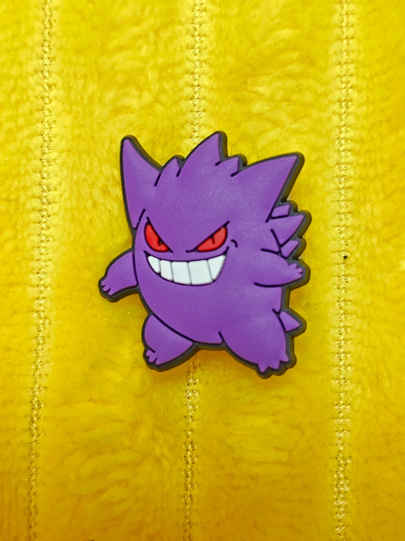 Gengar Smiling Pokemon Shoe Crocs Charm - Etsy