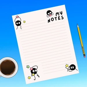 Studio Ghibli Soot Sprites Printable Notes Page Digital and Instant ...