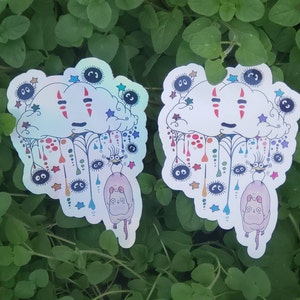 Rainbow No Face Cloud Soot Sprites Susuwatari Baby Boh - Etsy