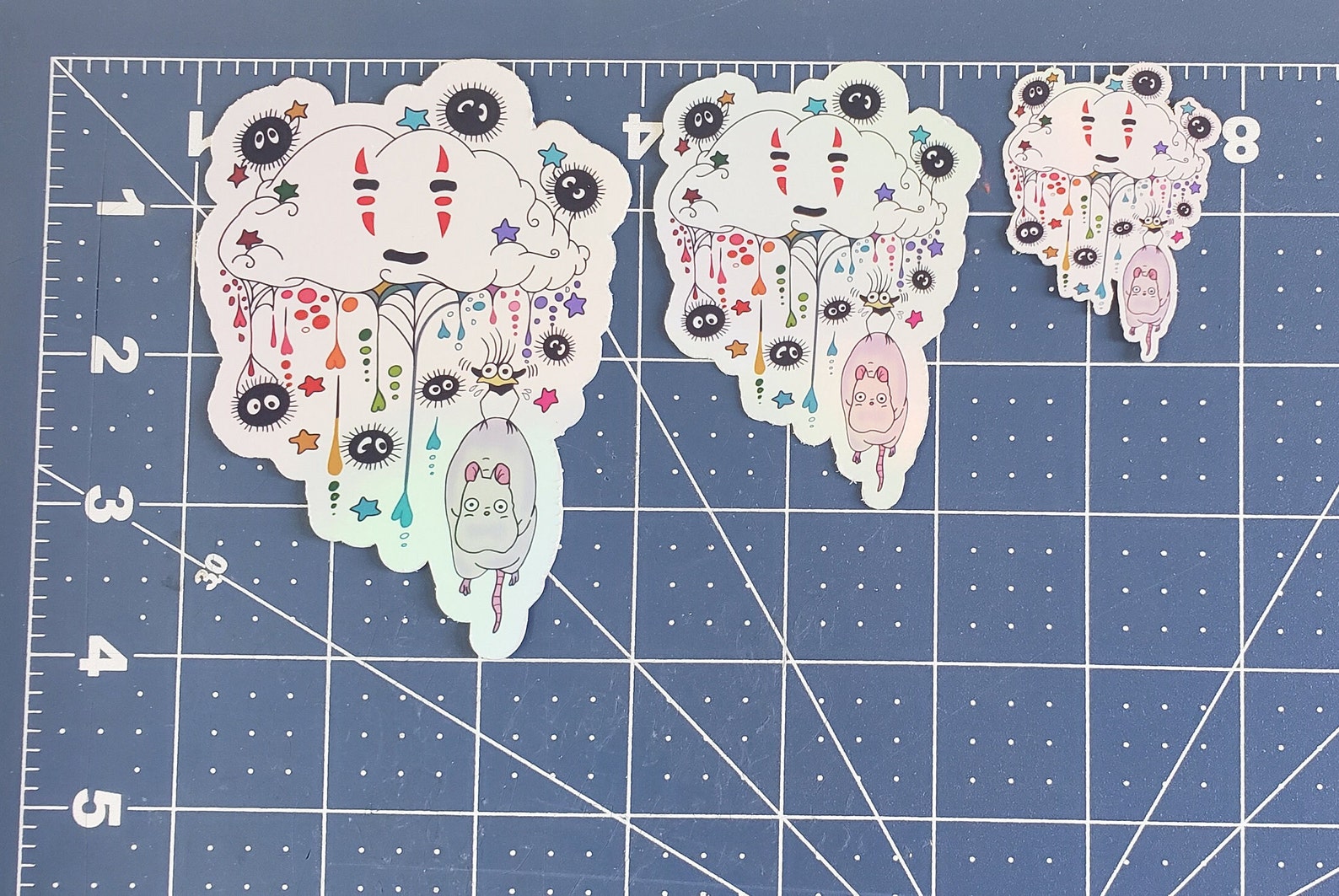 Rainbow No Face Cloud Soot Sprites Susuwatari Baby Boh - Etsy