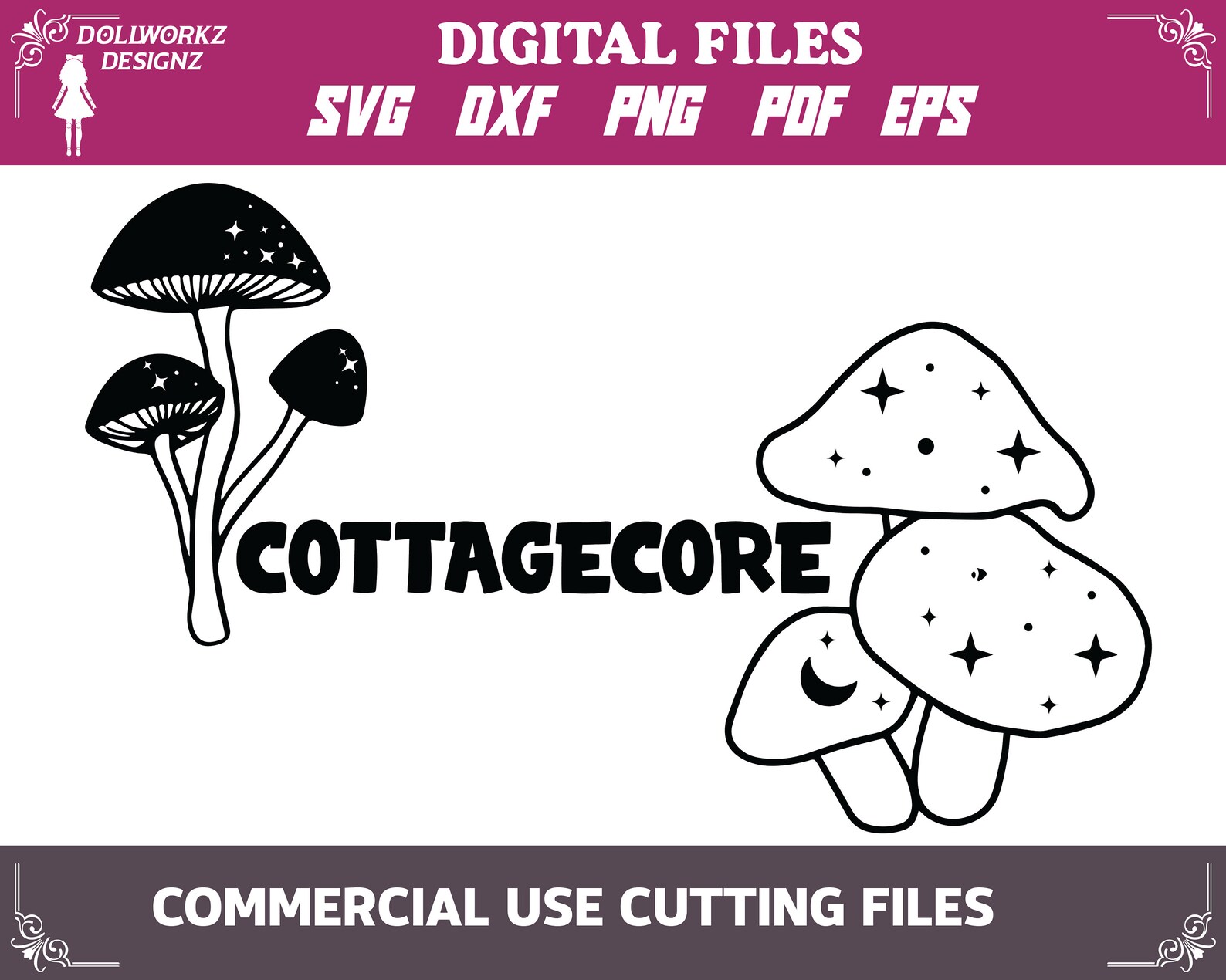 Cottagecore Svg, Mushroom Svg, Magic Mushroom, Nature Lover Mushroom ...