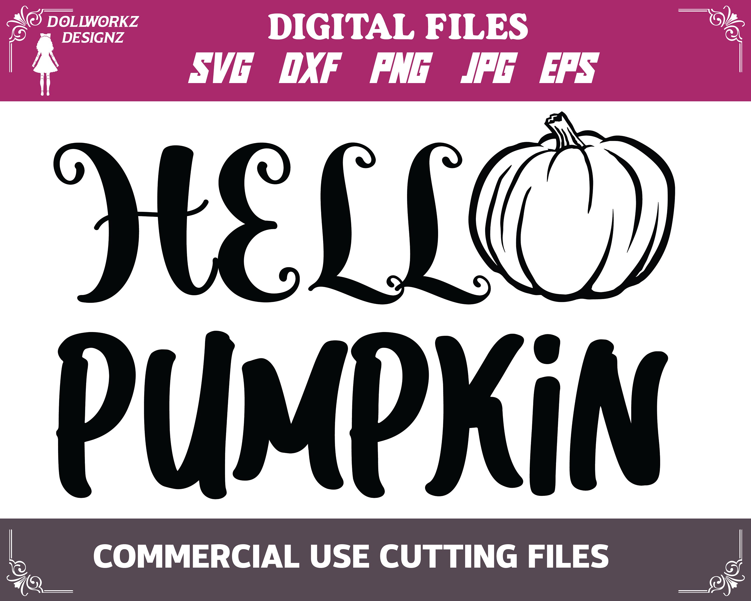 Hello Pumpkin Svg, Fall Svg, Autumn Svg, Cricut Svg, Season Svg ...