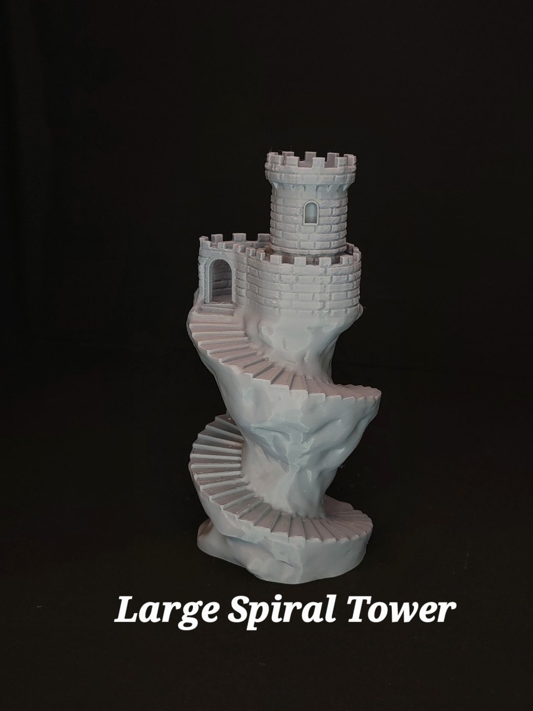 3D Printed Spiral Castle Tower - Display Stand (specialty Colors) - Etsy