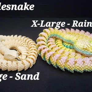 3D Printed Articulating Flexi Snakes (rattlesnake/standard) (standard ...