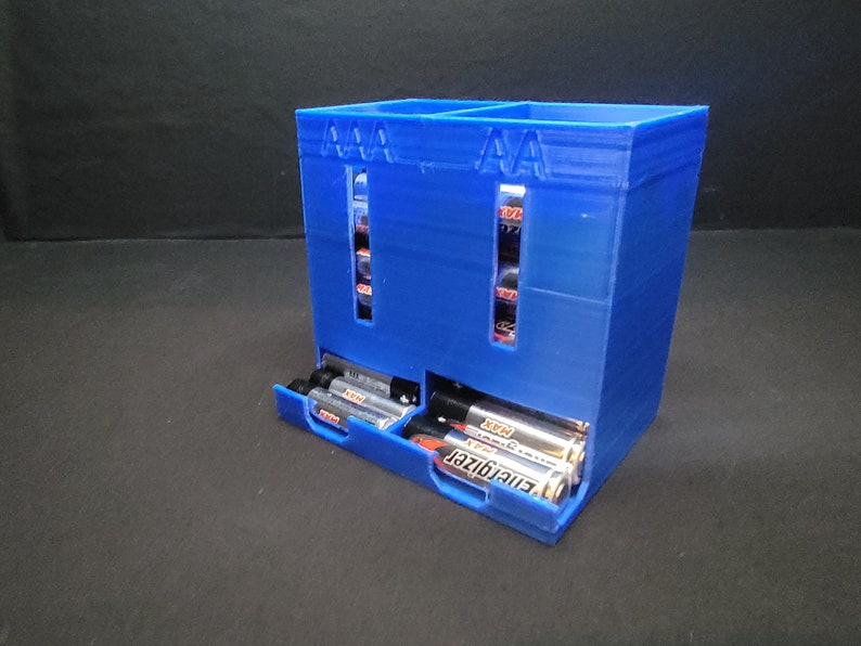 3D Printed Battery Organizer and Dispenser AAA & AA (standard Colors ...