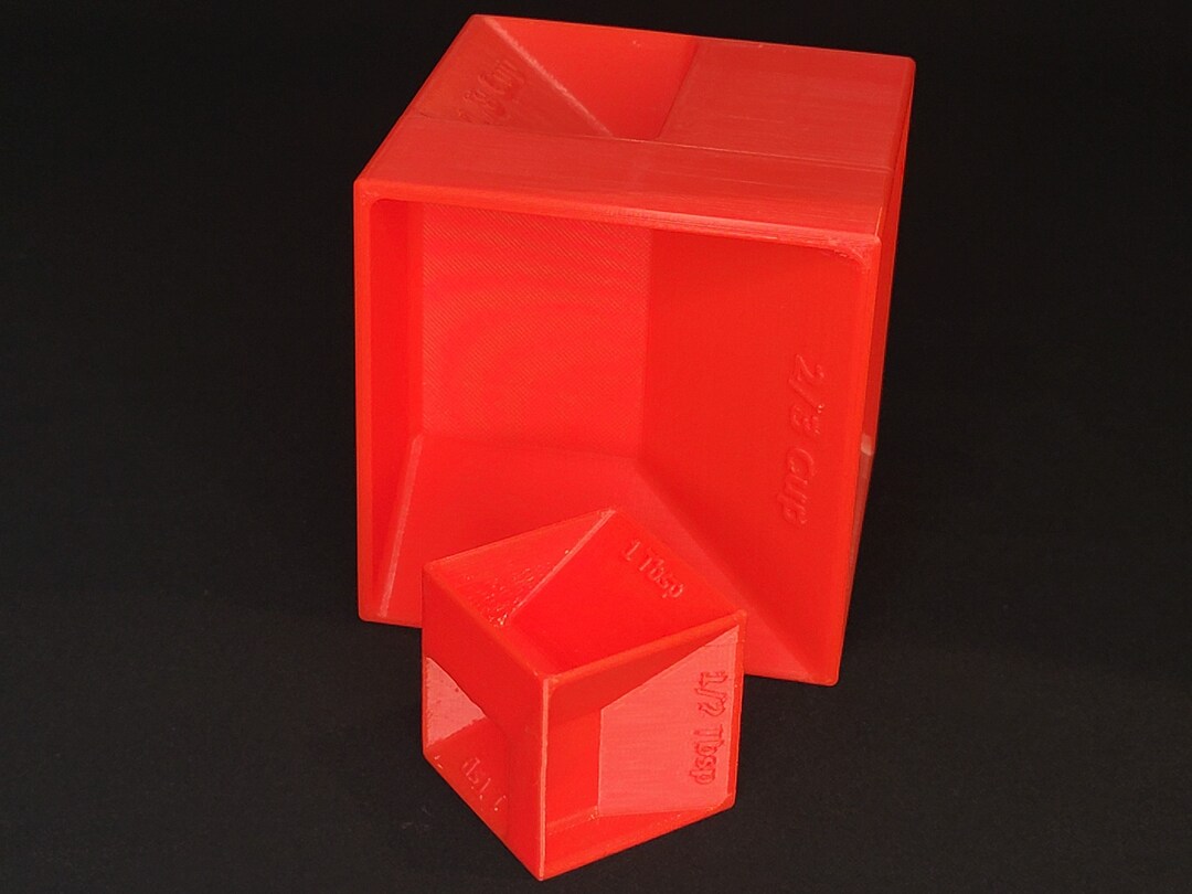 3D Printed Kitchen Measuring Cubes (specialty Colors) - Etsy