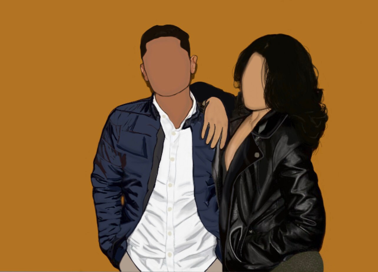 Digital Faceless Portrait Hicustom, Custom Portrait, Faceless Digital ...