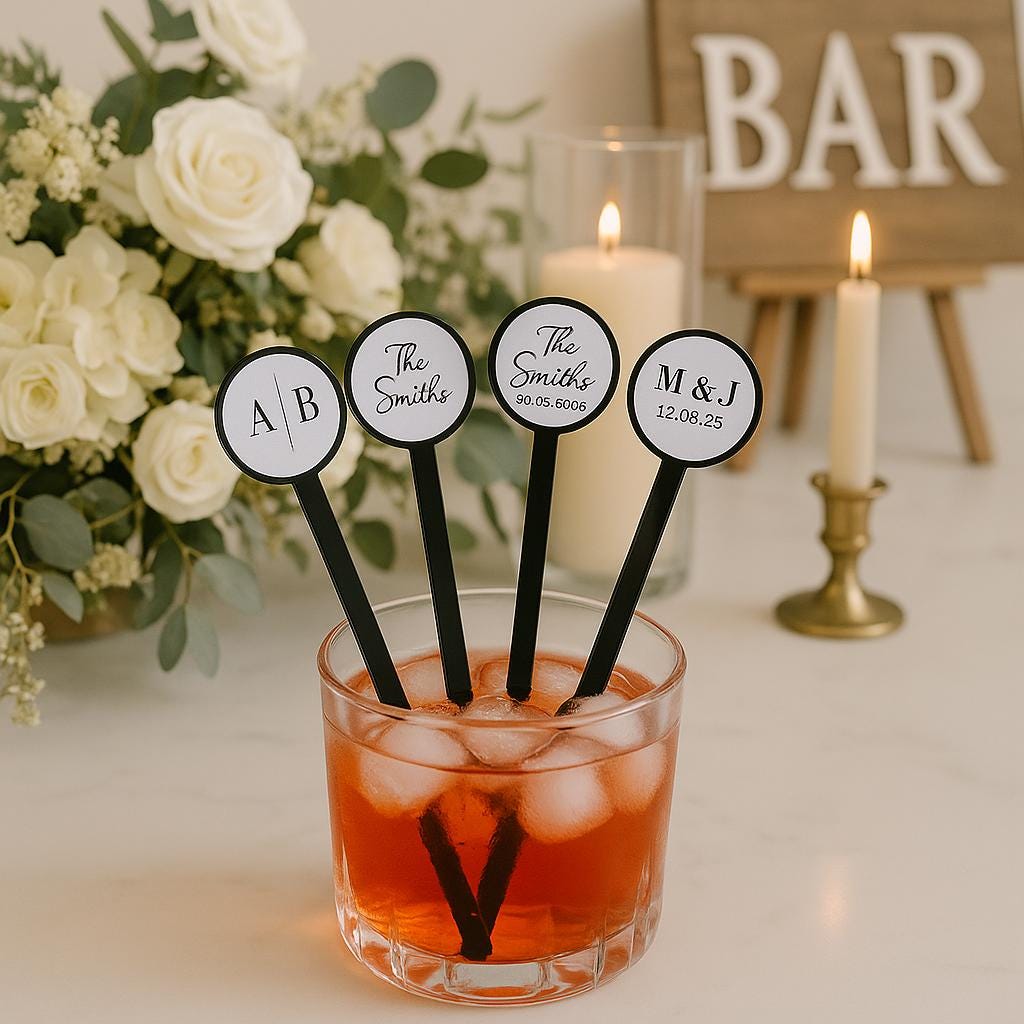 Custom Drink Stirrers Wedding | Personalized Cocktail Sticks | Wedding ...